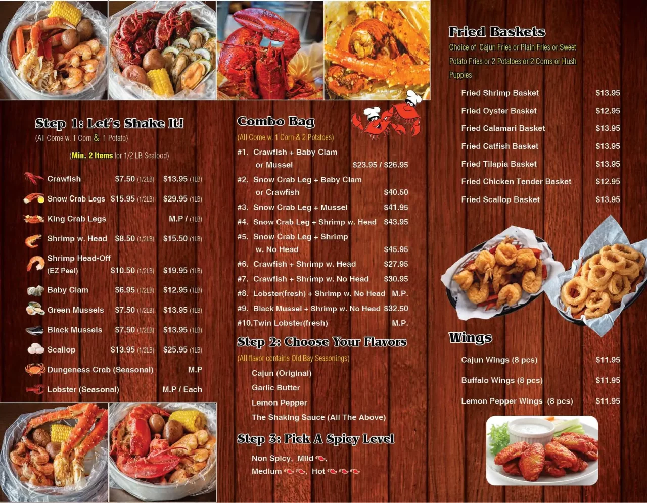 Menu - Shaking Seafood